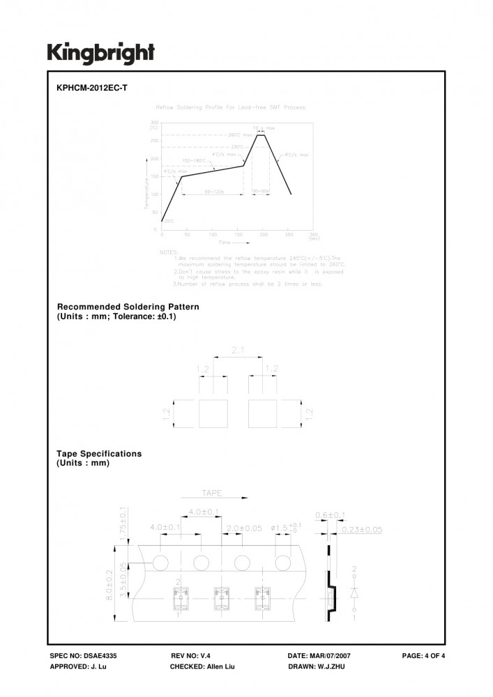 KPHCM-2012EC-T datasheet page 4