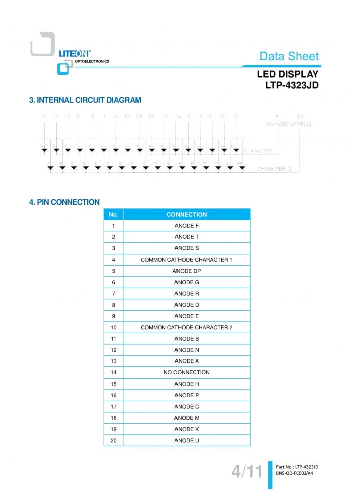 LTP-4323JD datasheet page 5