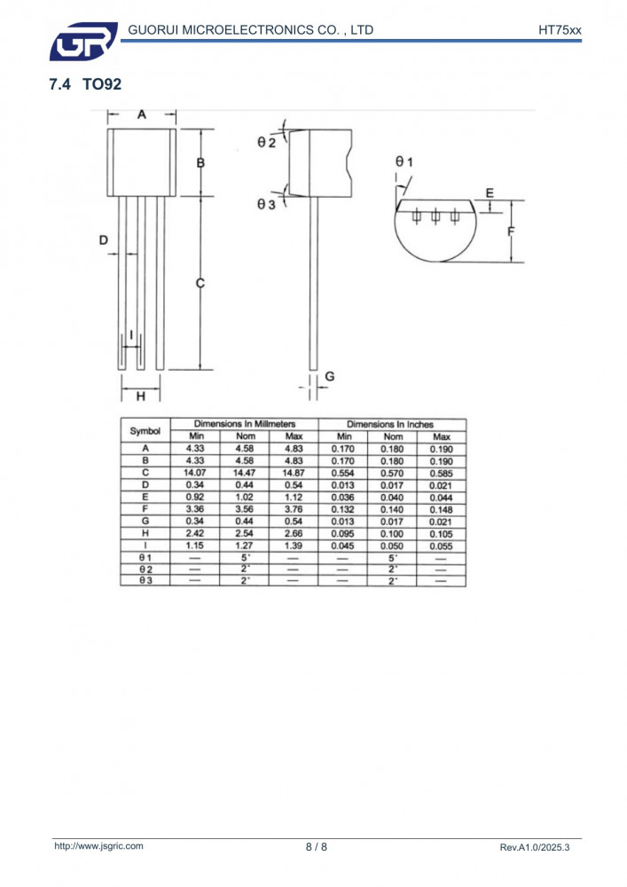 HT7533 datasheet page 8
