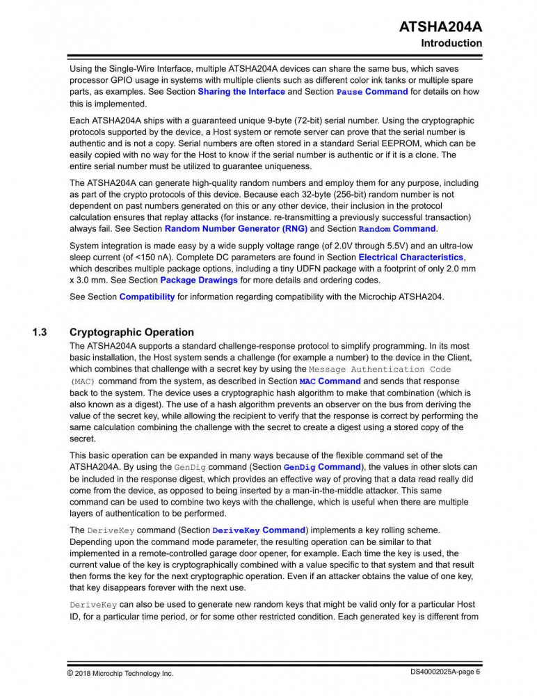 ATSHA204A datasheet page 6