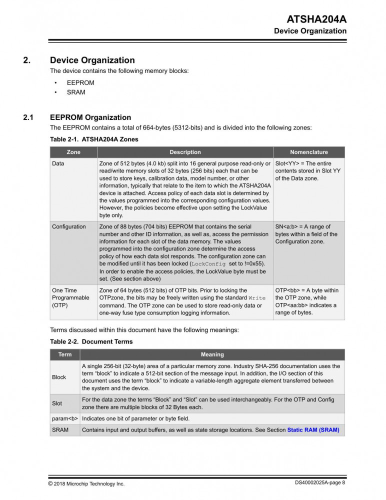 ATSHA204A datasheet page 8