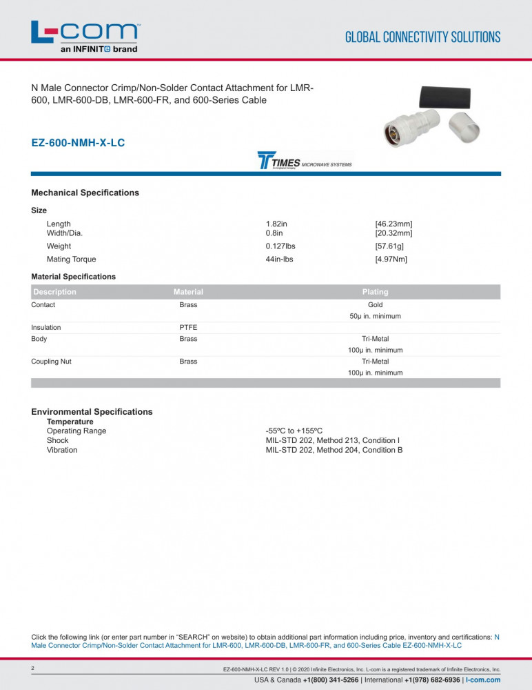 EZ-600-NMH-X-LC specification page 2