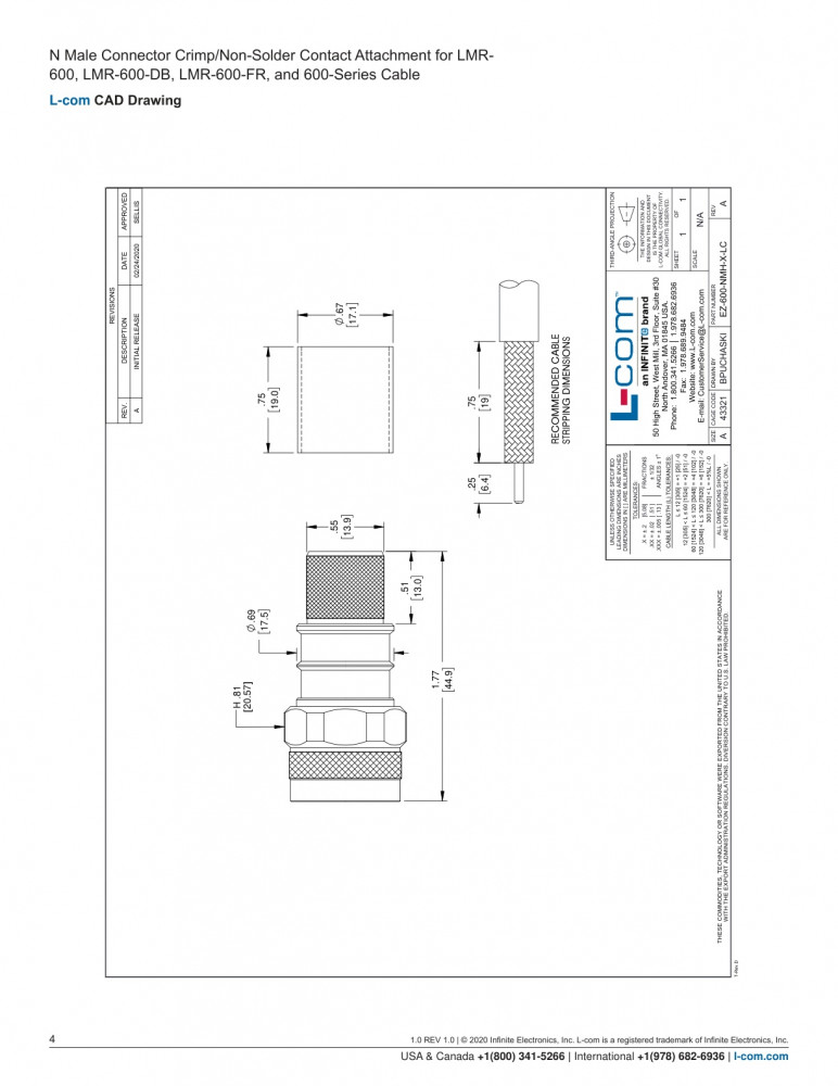 EZ-600-NMH-X-LC revision and notes