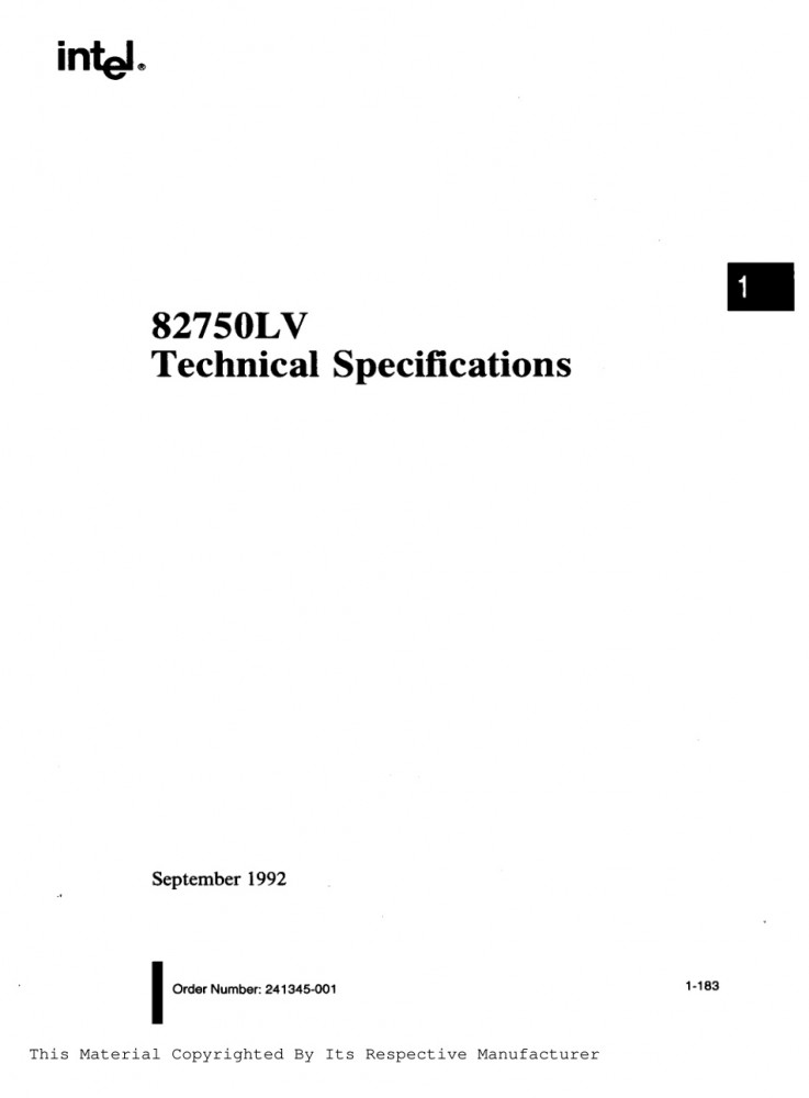 82750LV datasheet page 1