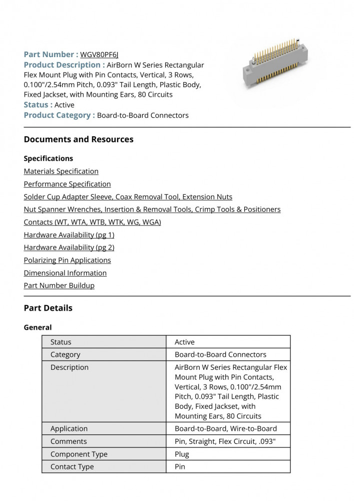 WGV80PF6J technical document page 1