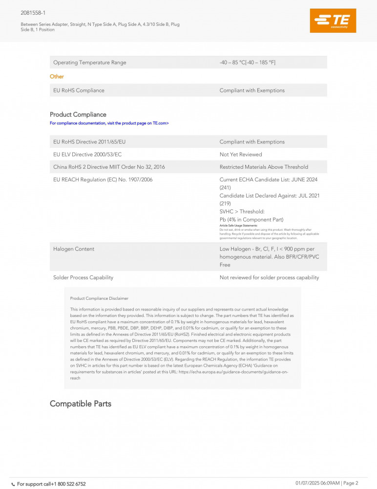 TE Connectivity 2081558-1 document page 2