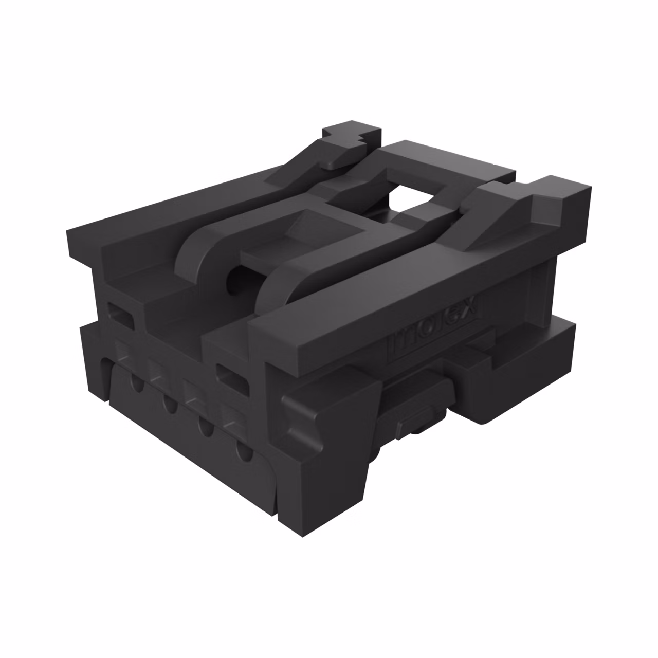 Mini50 Unsealed Receptacle, Single Row, Non-Bridged, 4 Circuits, Polarization Option C, Dark Gray for sale