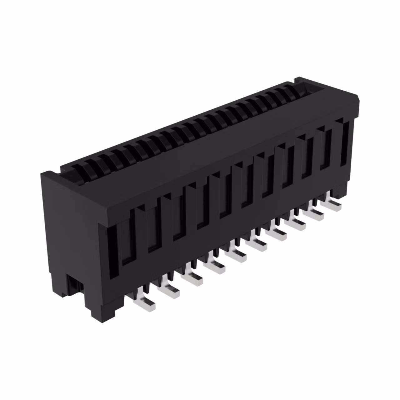 Easy-On FFC/FPC Connector, 0.50mm Pitch, Surface Mount, Vertical, Non-ZIF, Standard Footprint, Tin Bismuth Plating, Short Terminal Type, Black, 20 Circuits for sale