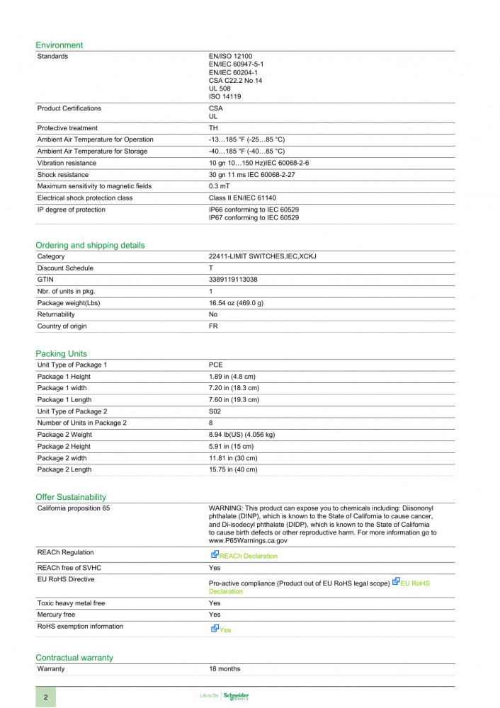 XCSDMP79010 technical document page 2