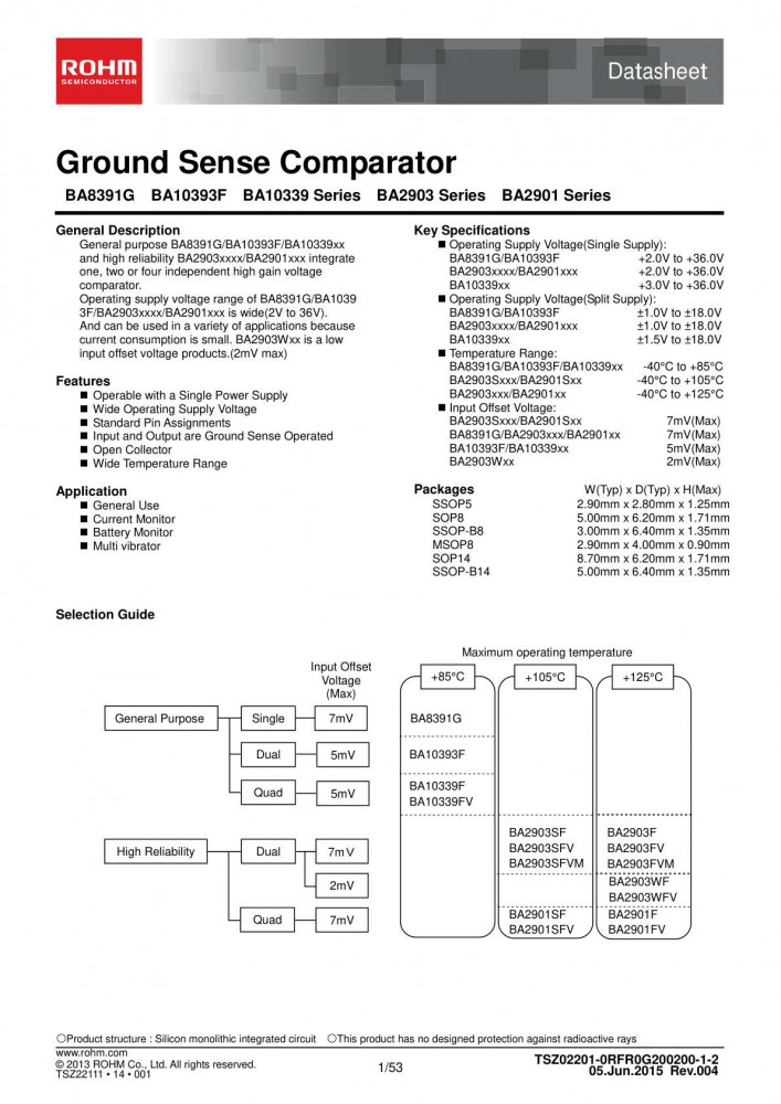 BA10339 series technical document page 1
