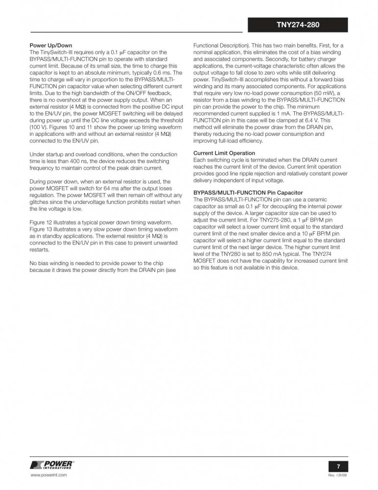 TNY280PG datasheet page 7