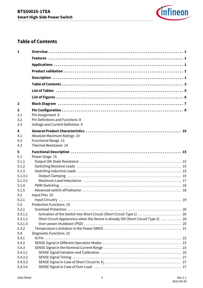 BTS50025-1TEA datasheet page 3