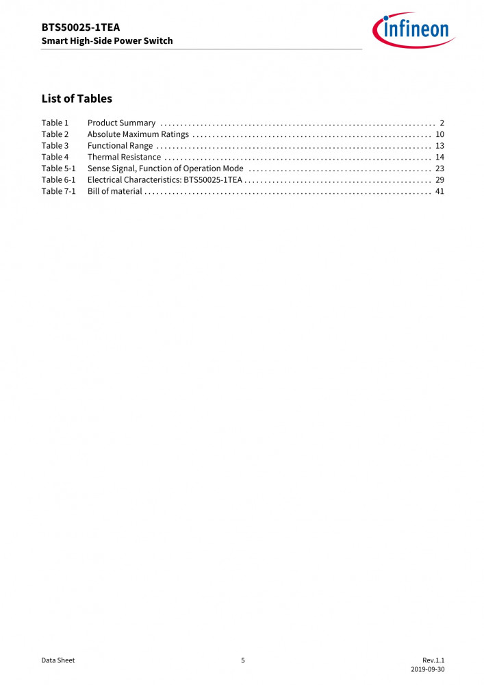 BTS50025-1TEA datasheet page 5