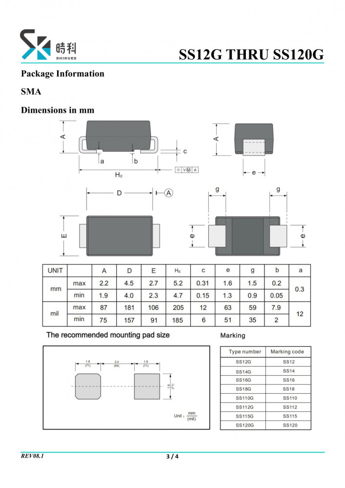 SS14G datasheet page 3