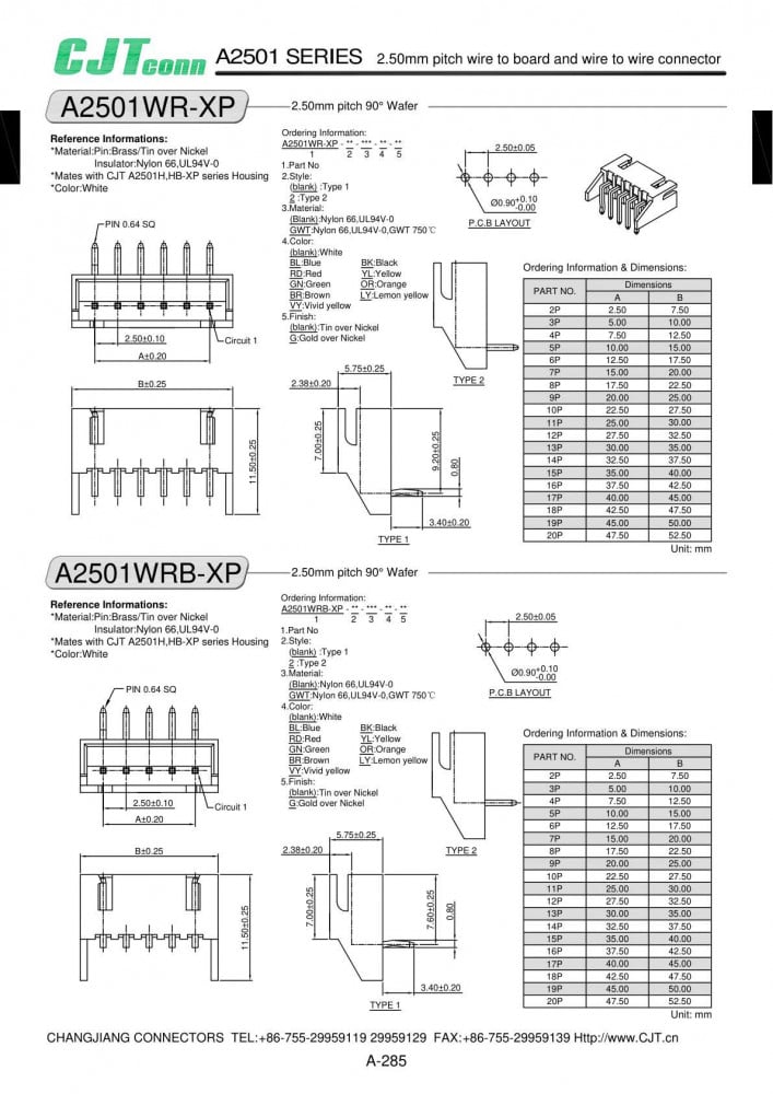 CJT A2501 series datasheet page 7