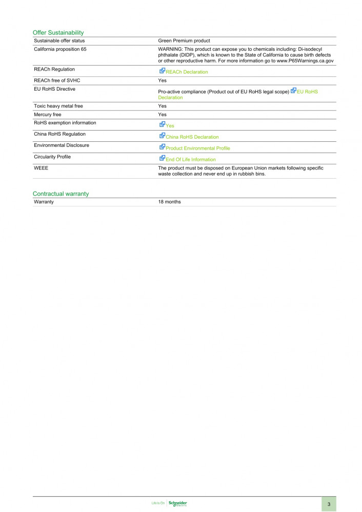 XB4BL41 technical document page 3