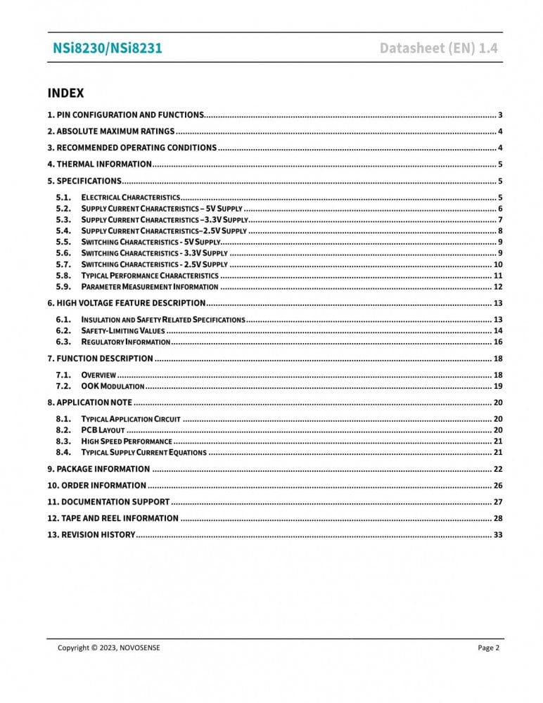 NSI8231W0-DSWR datasheet page 2