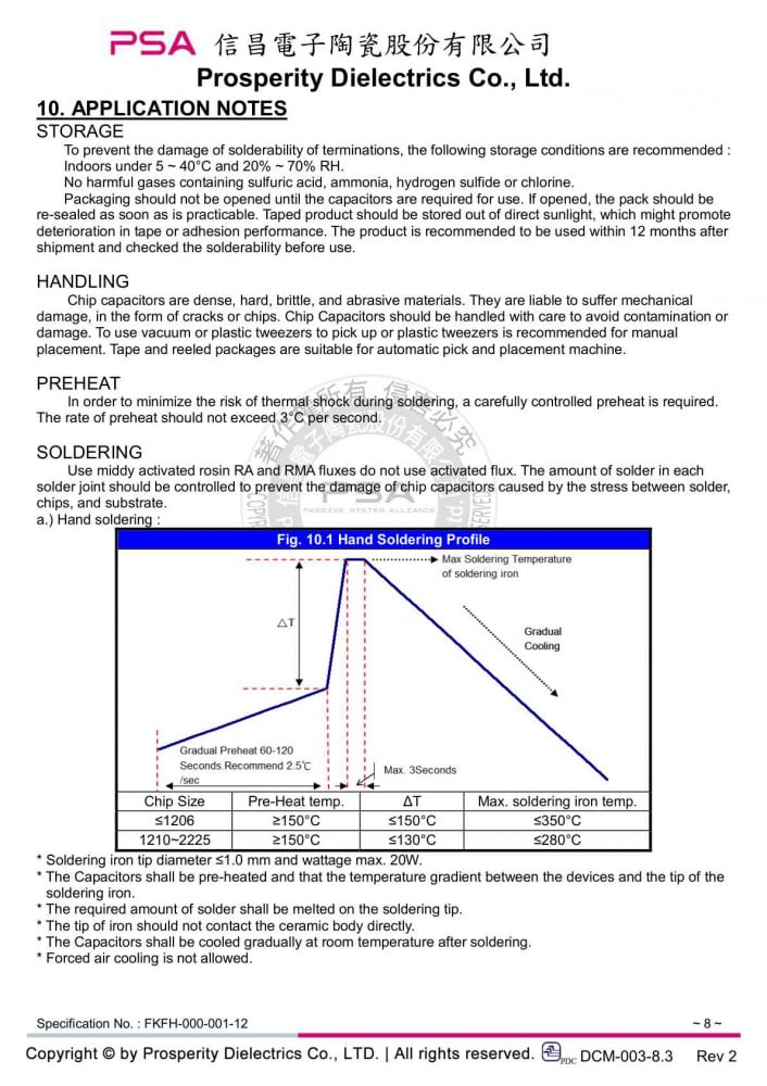 PSA FH/FK specification page 10