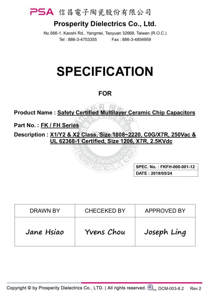 PSA FH/FK specification page 2