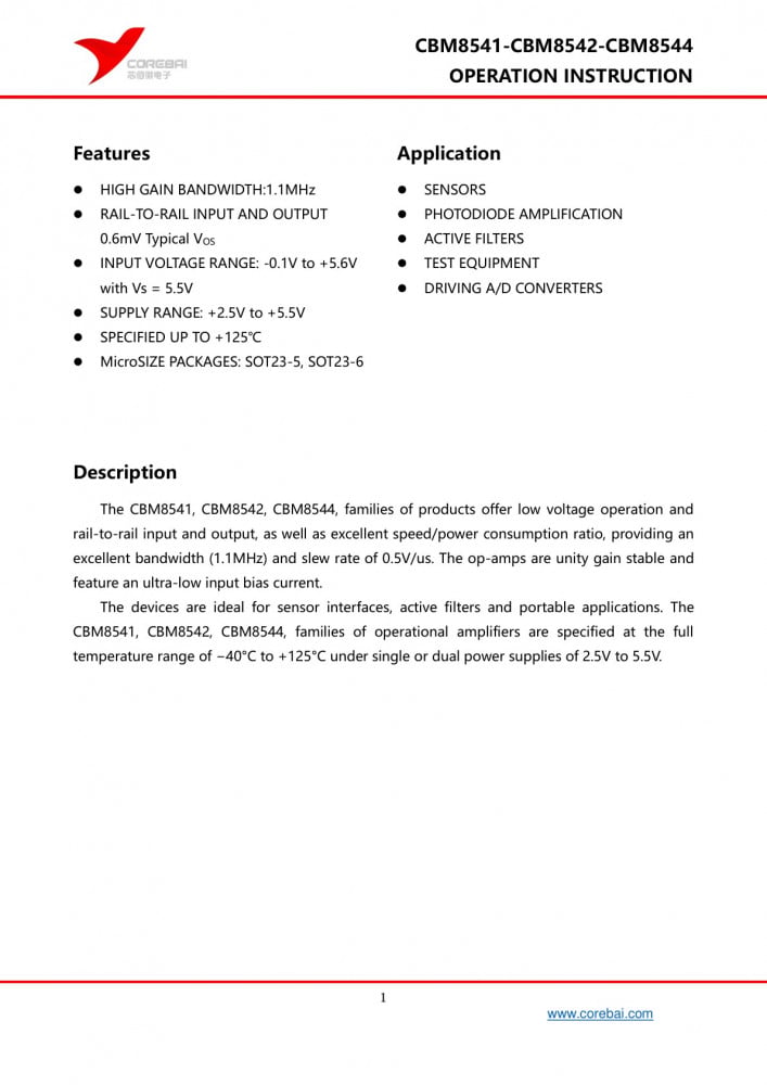 CBM8541AST5 datasheet page 1