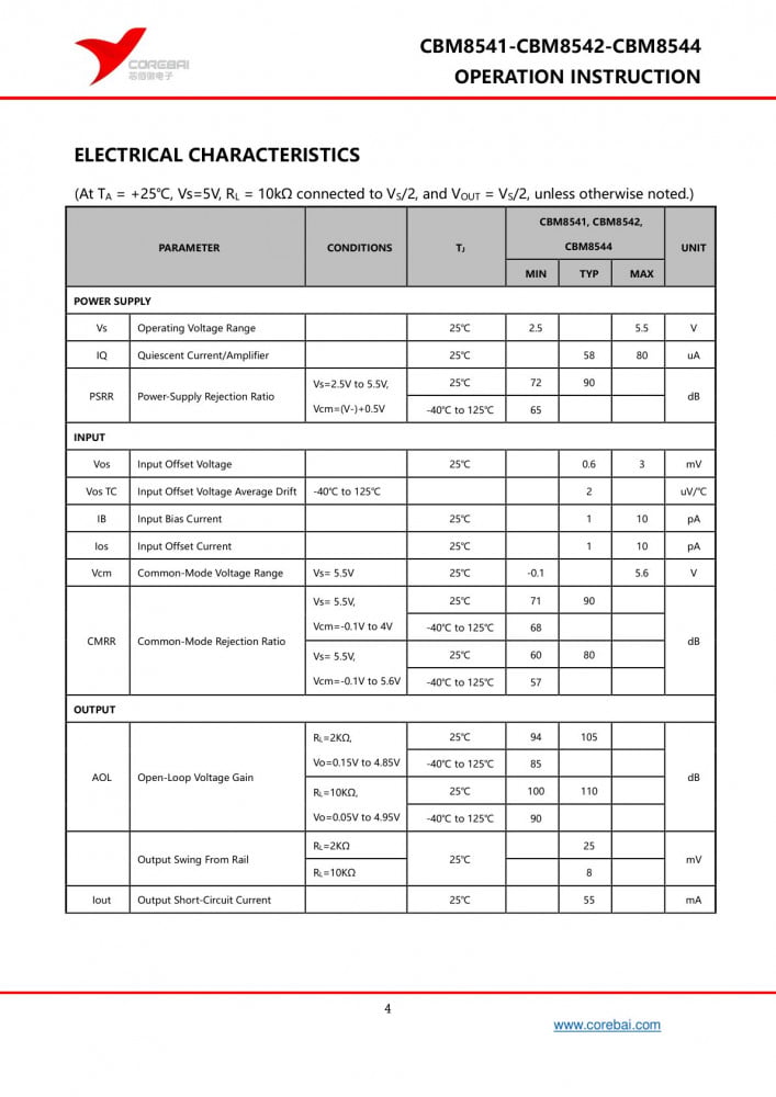 CBM8541AST5 datasheet page 4