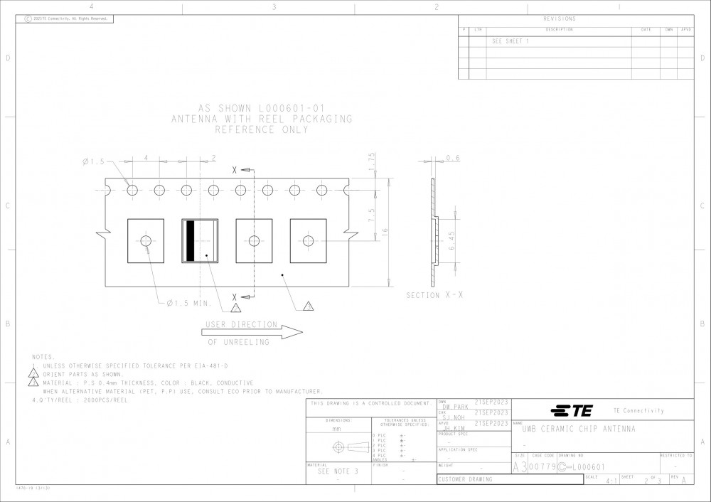 L000601 customer drawing, sheet 2