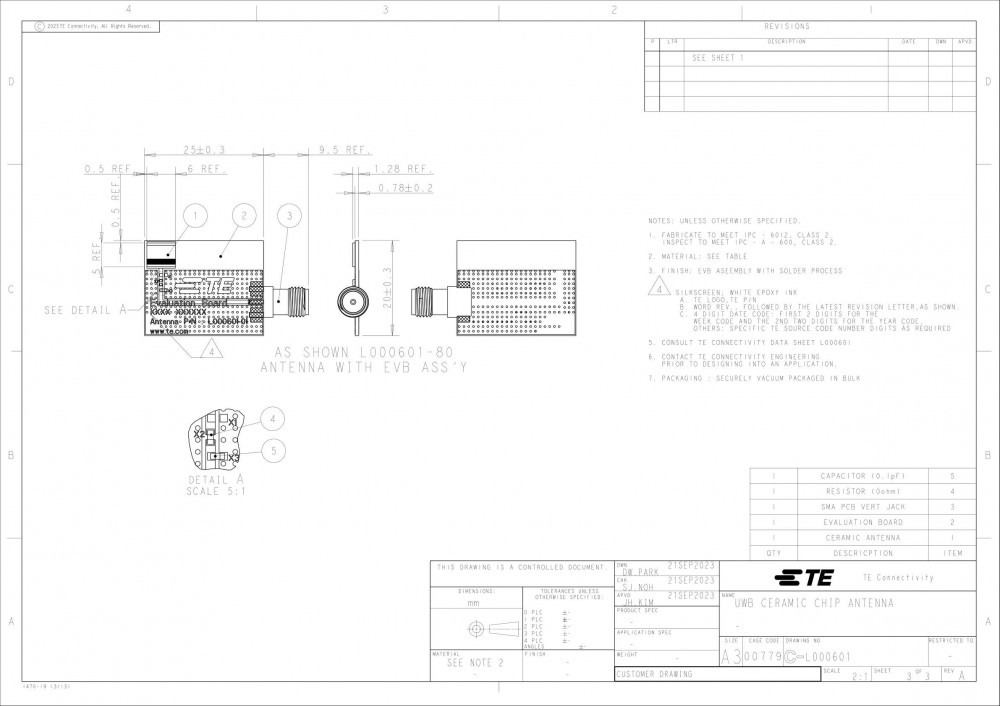 L000601 customer drawing, sheet 3