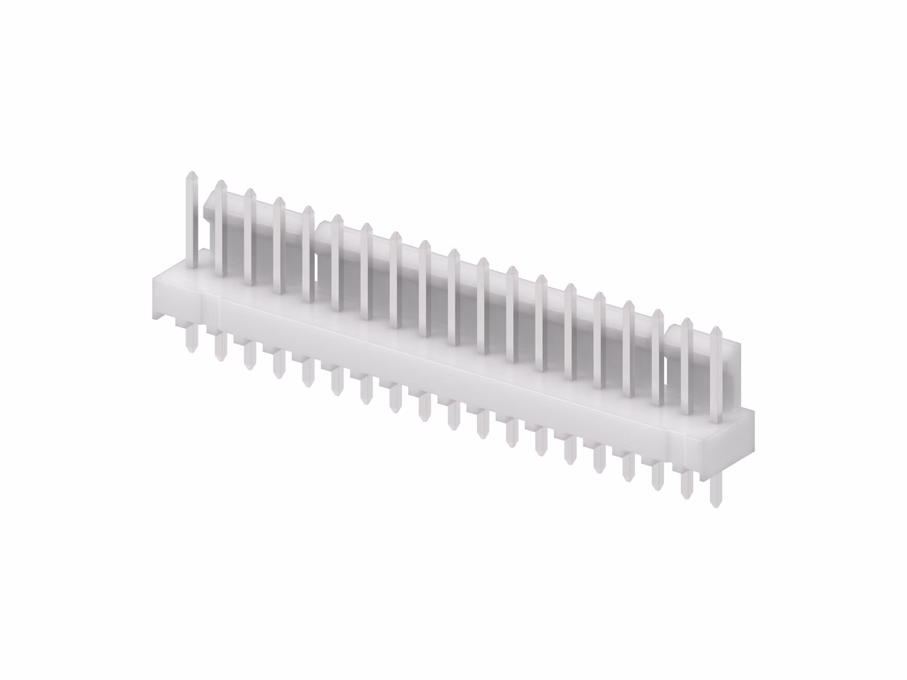KK 254 Solid Header, Vertical, with Friction Lock, 19 Circuits, 2.54µm Matte Tin (Sn) Plating, 3.56mm Tail Length, Bag for sale