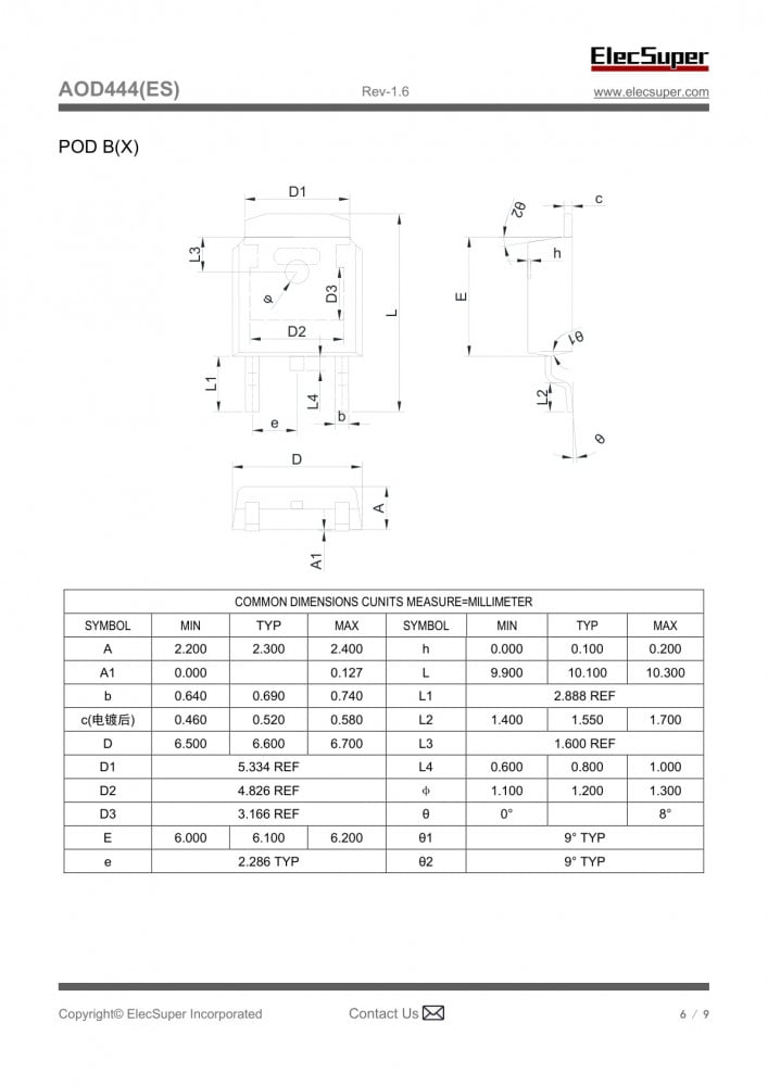 AOD444(ES) datasheet page 6