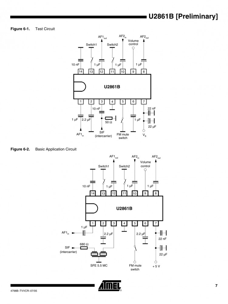 U2861B datasheet page 7