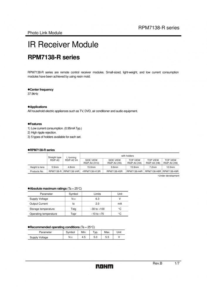 RPM7138-V4R datasheet page 1