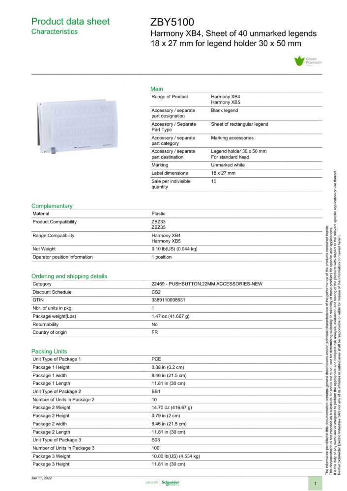 ZBY5100 technical document page 1