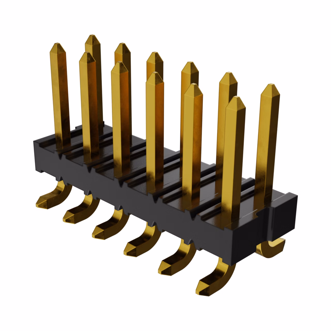Milli-Grid Header, Vertical, Surface Mount, 12 Circuits, 0.05µm Gold (Au) Plating, Mating Pin Length 4.57mm, Tray, Lead-Free for sale
