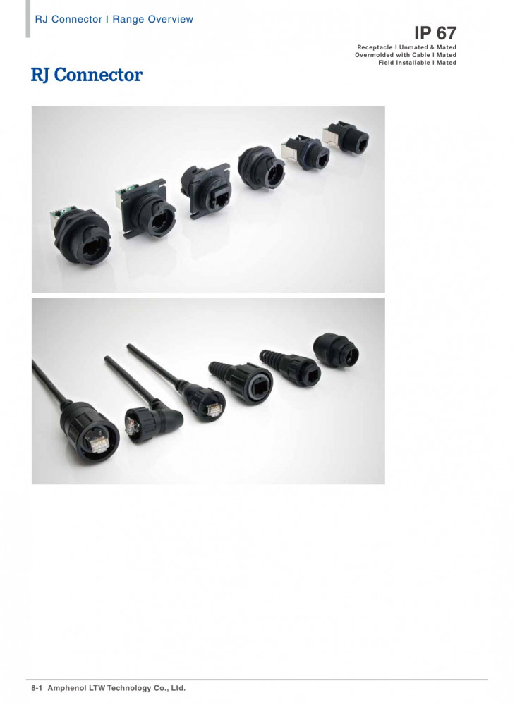 Amphenol RJ Connector catalogue page 2
