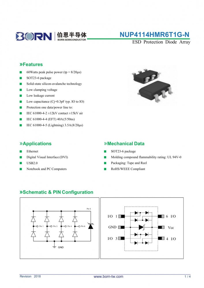 NUP4114HMR6T1G-N datasheet page 1