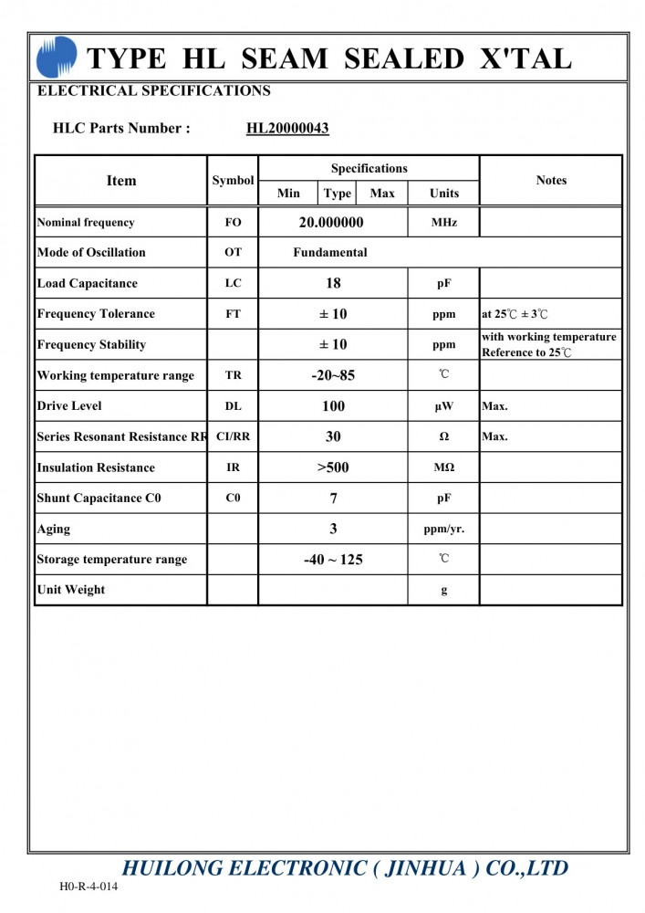 HL20000043 approval document page 2