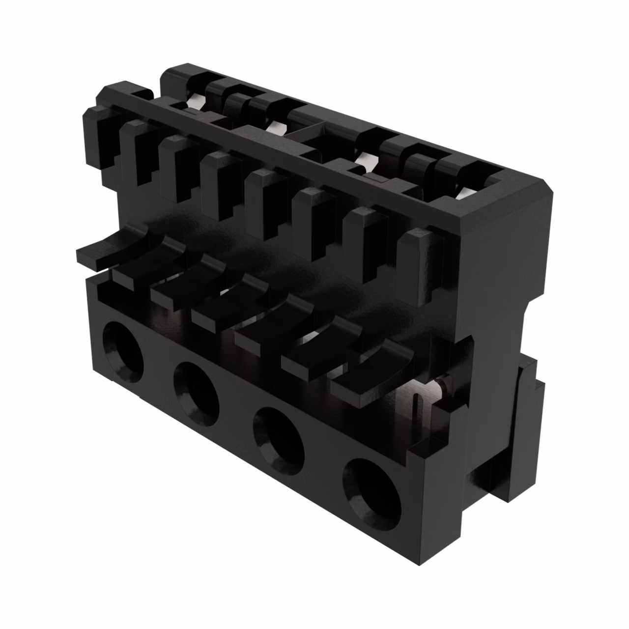 5.00mm Pitch Appli-Mate RAST Power Female Connector, 4 Circuits, Fully Coded, Latch Between Circuits 1-2 and Circuits 3-4, Polarizing Rib Between Cirucits 2 and 3, Short Thin and Closed Endwalls, Glow-Wire Capable for sale