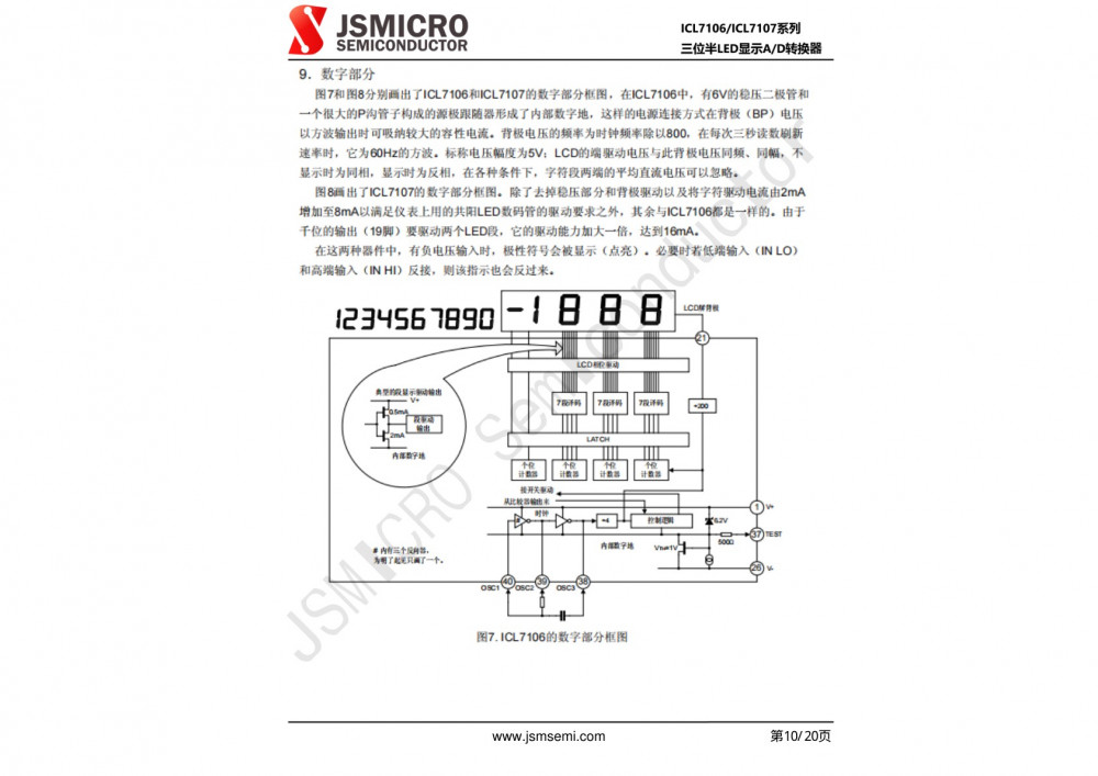 ICL7107CM44 datasheet page 10