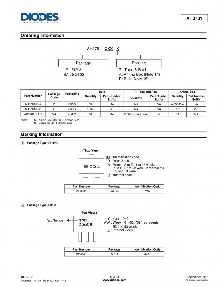 AH3781 datasheet page 8