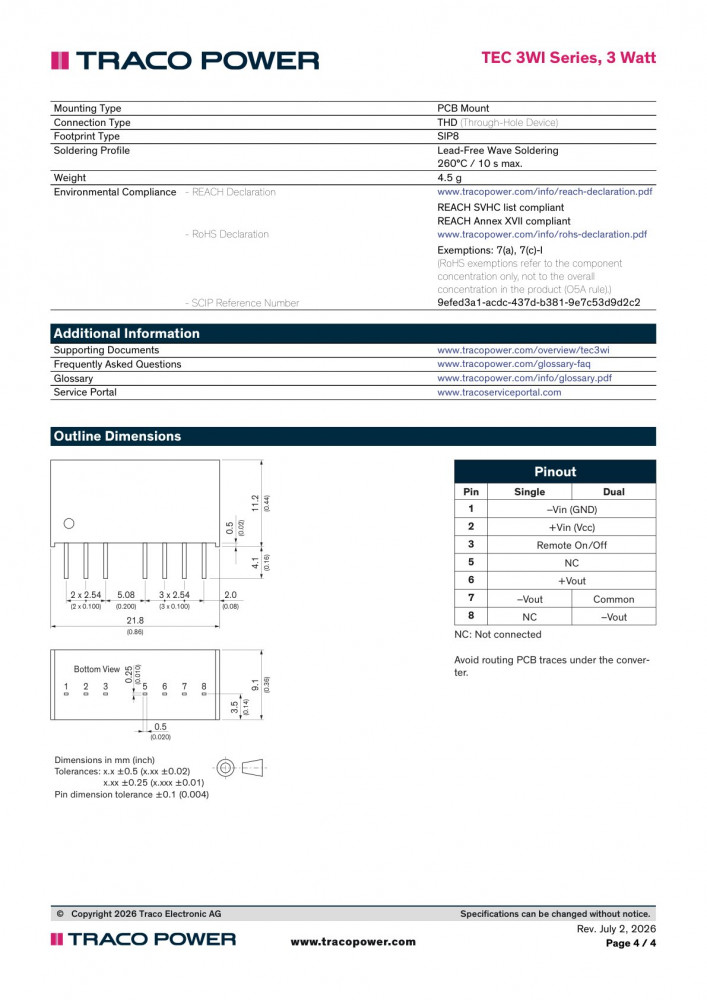 TEC 3-4813WI technical document page 4