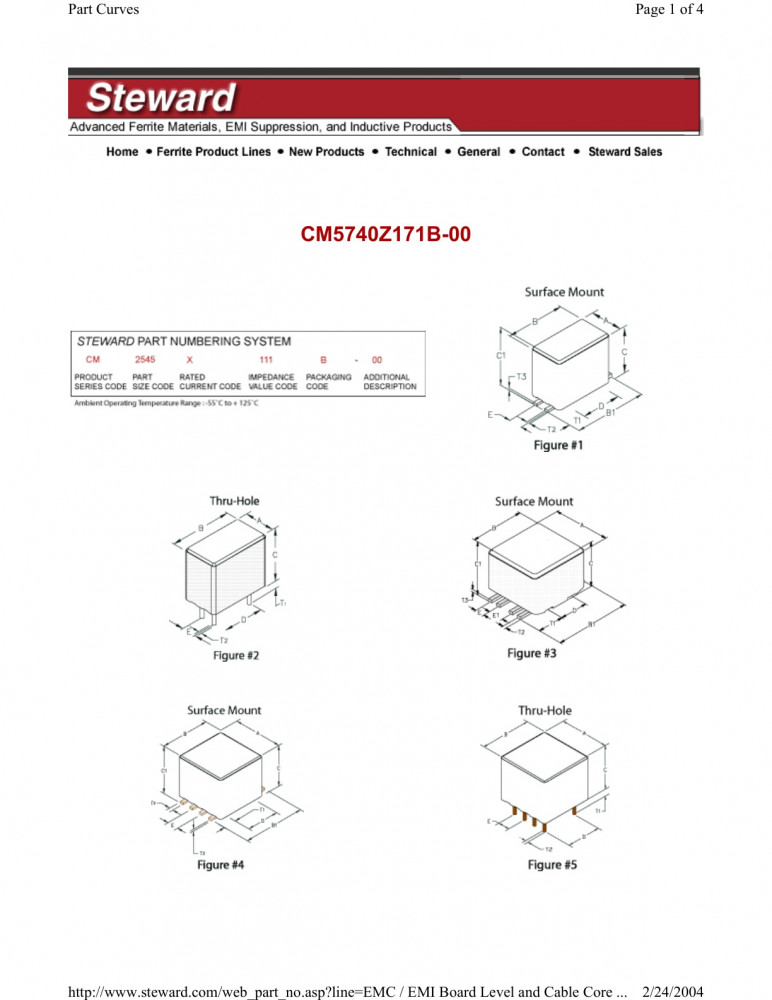 CM5740Z171B-00 technical document page 1