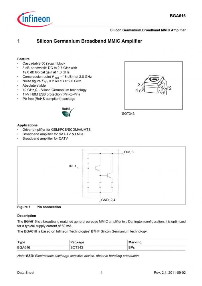 BGA616 datasheet page 4