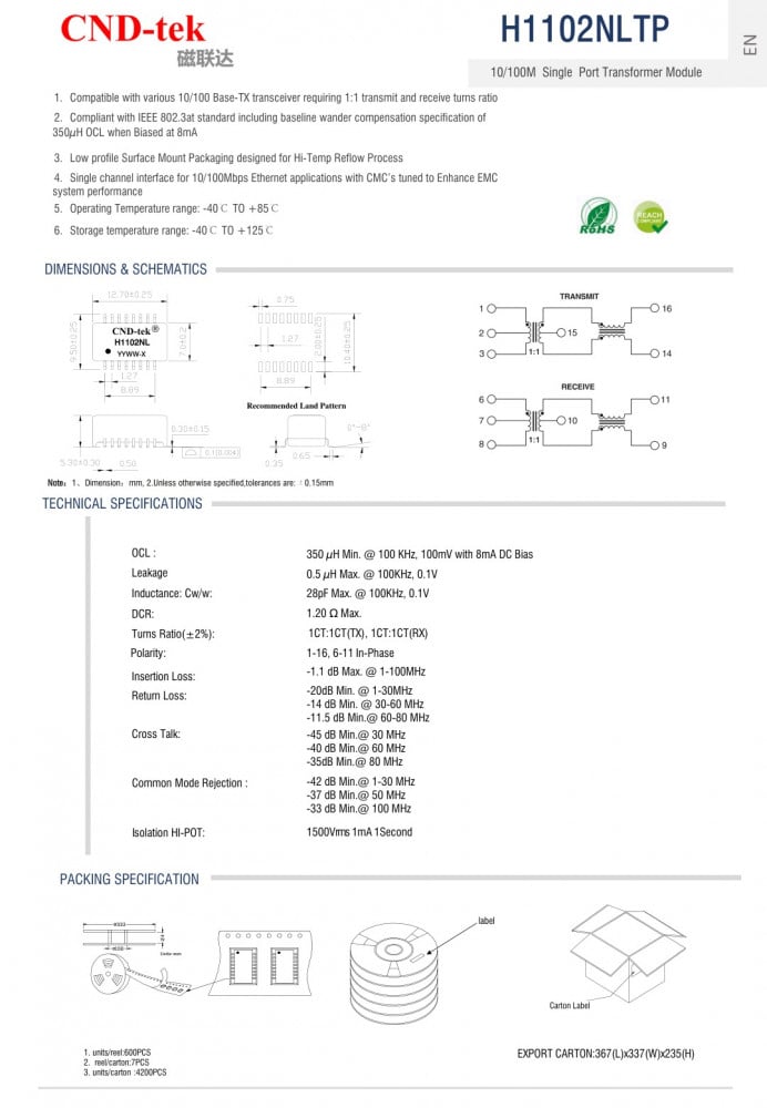 H1102NLTP-CND technical document page 1