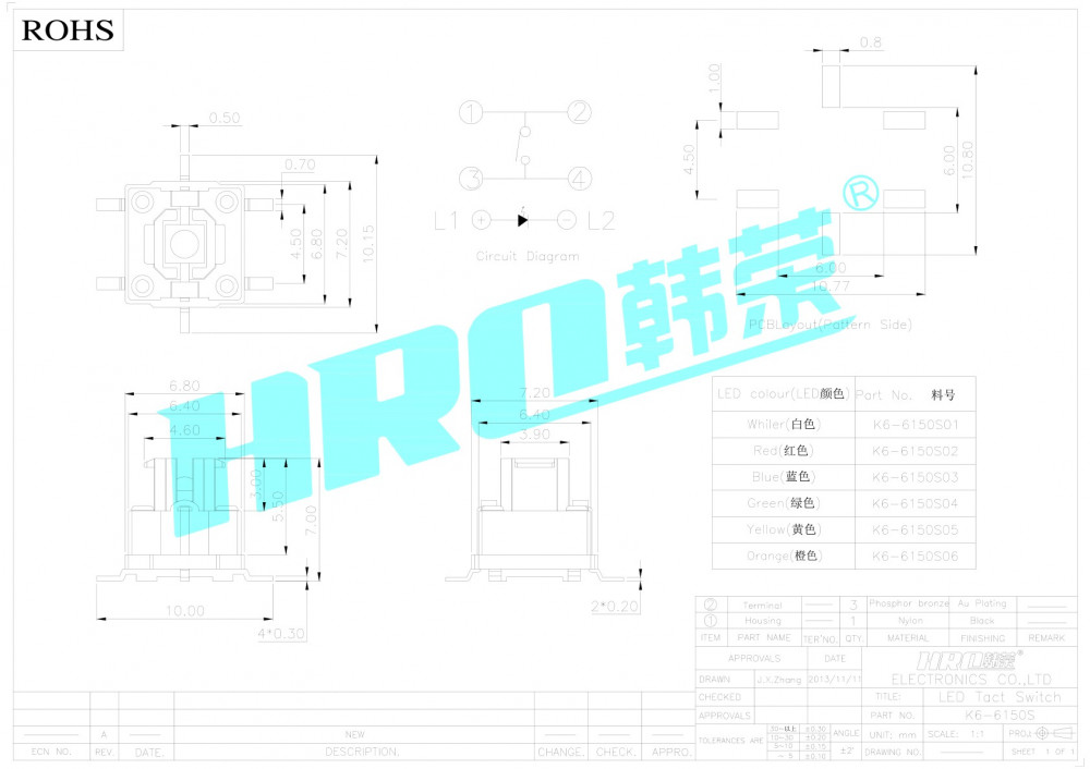 K6-6150S01 technical document page