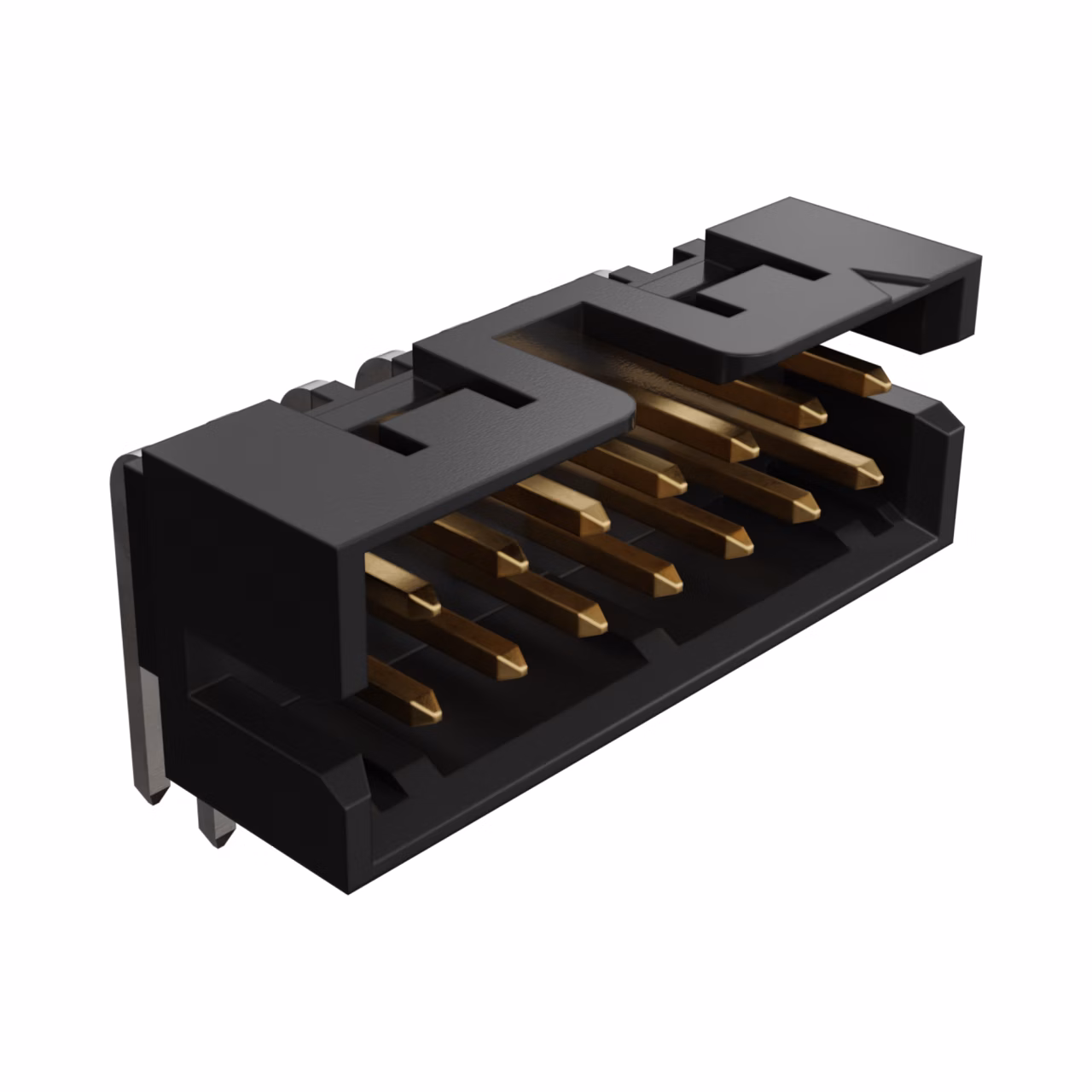 2.00mm Pitch, Milli-Grid PCB Header, Dual Row, Right-Angle, Through Hole, 14 Circuits, 0.76µm Gold (Au) Plating, 3.50mm Tail Length, Dual Side Slots, Dual Friction Locks, Center Polarization, Tube for sale