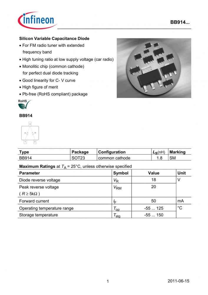 BB 914 datasheet page 1