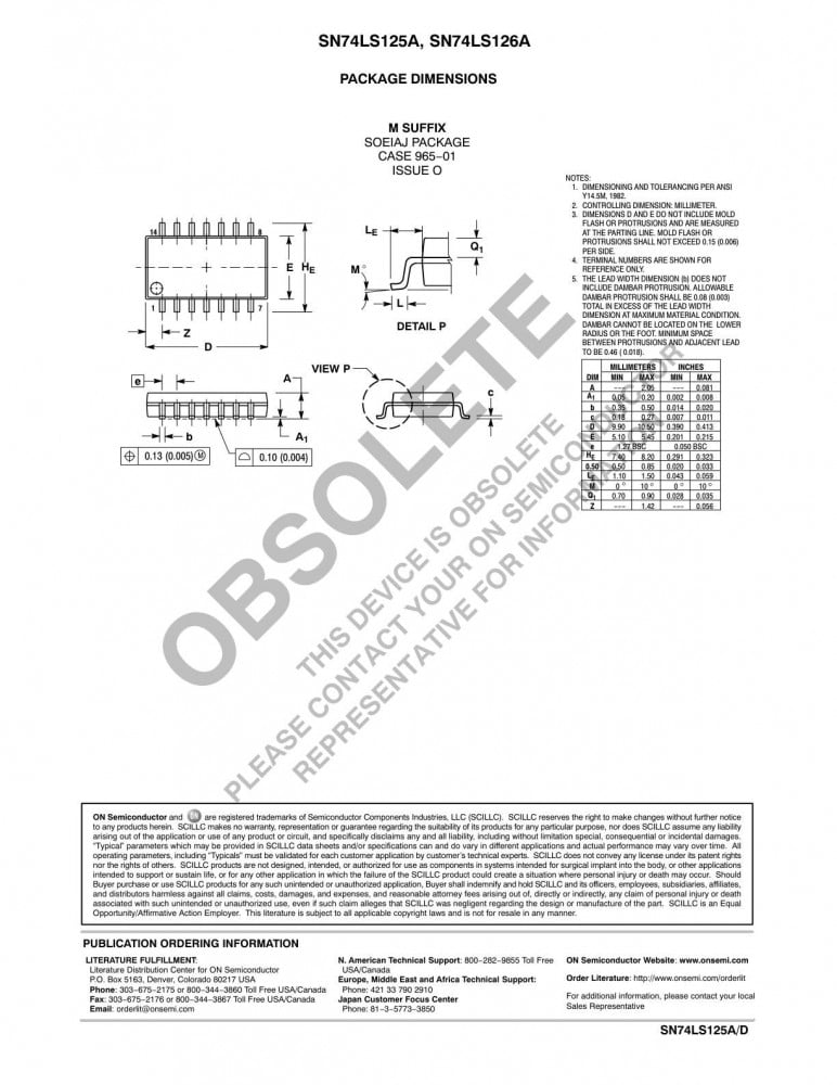 SN74LS125AM datasheet page 6