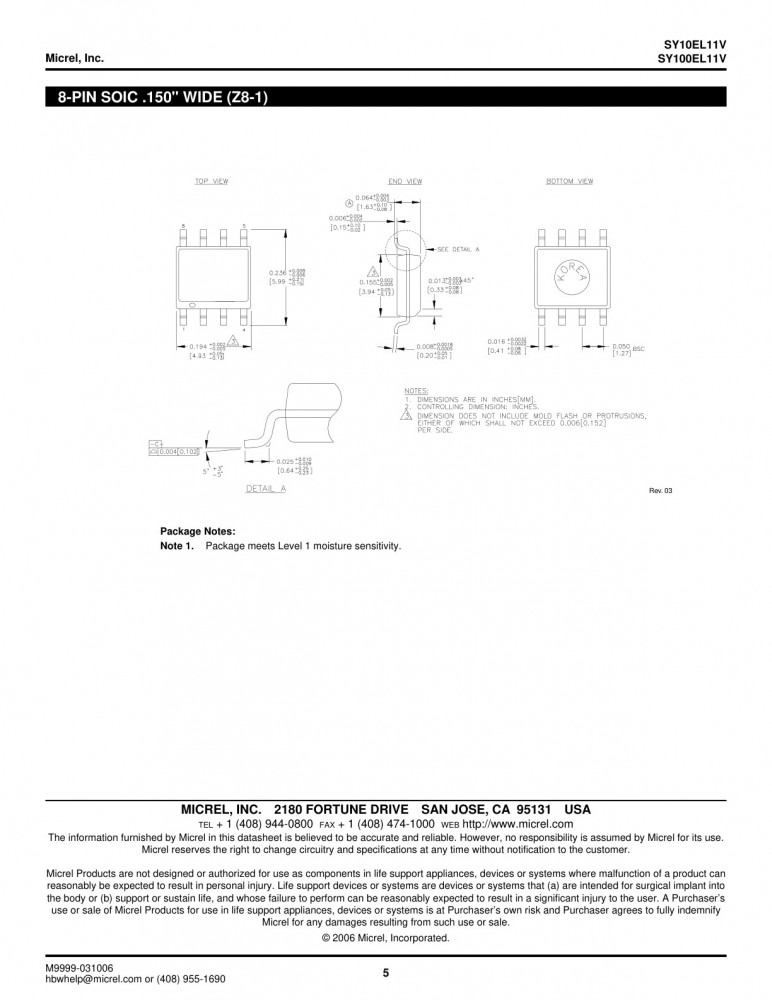 SY10EL11VZC-TR datasheet page 5