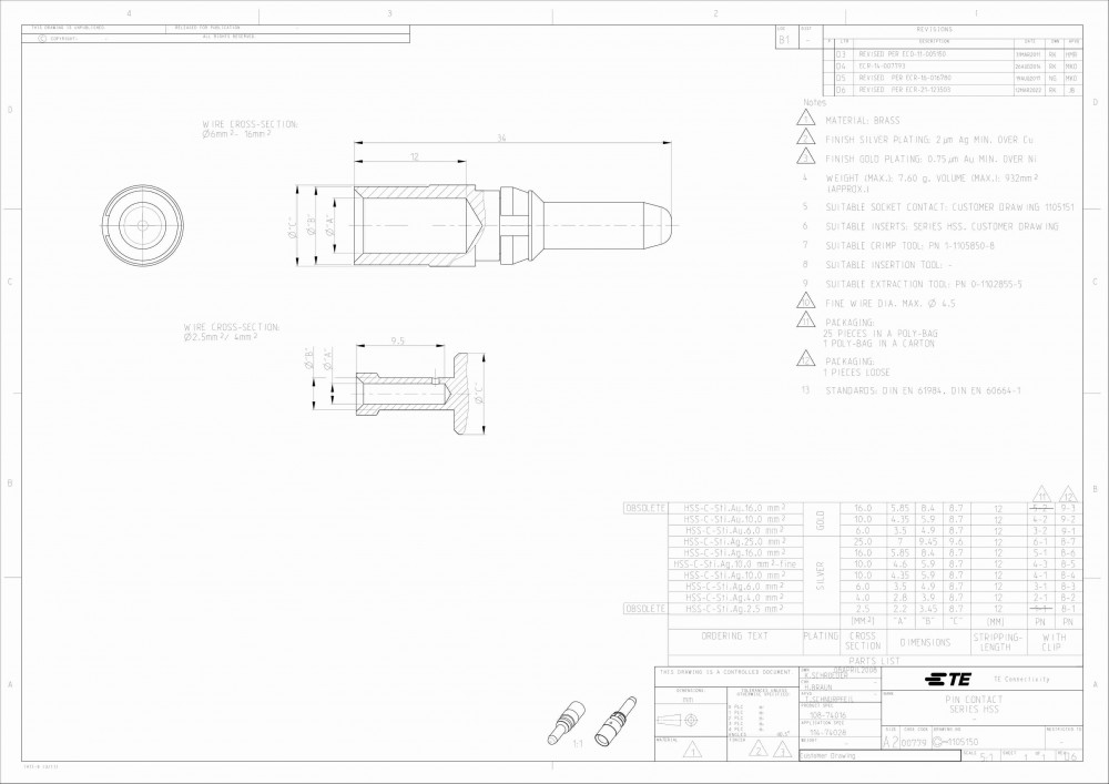 TE Connectivity 3-1105150-1 drawing reference page