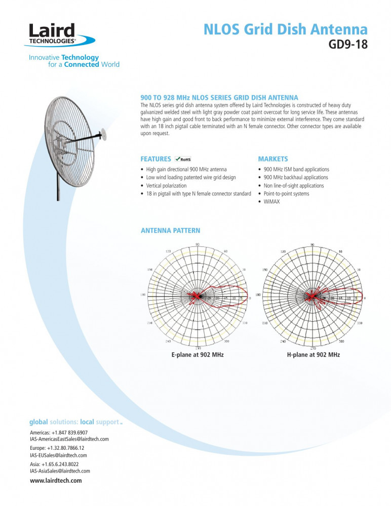 Laird GD9-18 product document page 1